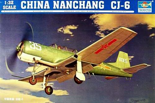 Авиация: 1:32 Chinese AF CJ-6 Trainer (Як-18). Trumpeter 02240